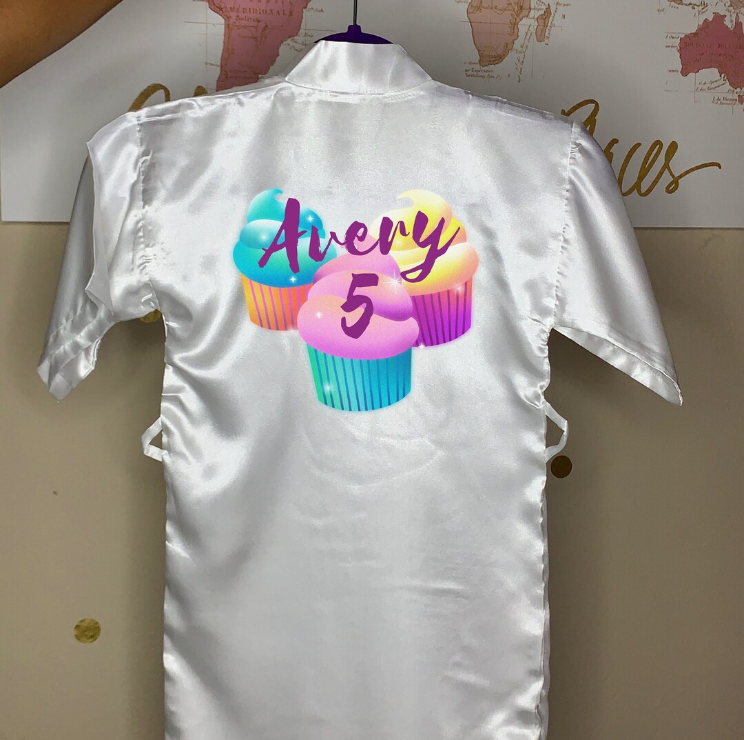 Customized Birthday Robes for Girls With Name and Age, Personalized ...