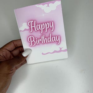 Personalized Birthday Card for Girls, Custom Note Birthday Card for Her ...