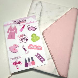 Spa Day Pamper Party Themed Sticker Sheet, Spa Party Gift Idea, Slumber ...