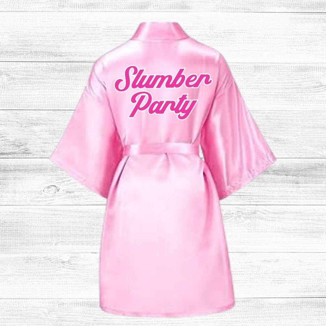 Personalized Pink Satin Robe for Girls Kids Custom Robe Set Little ...