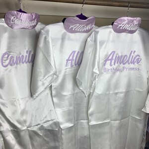 Custom Name Pamper Party Spa Day Robe for Girls Night-in or Birthday ...