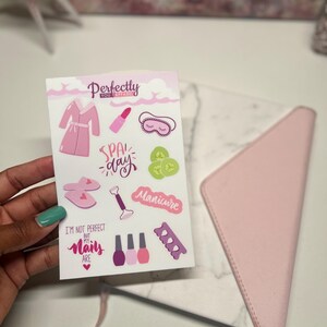 Spa Day Pamper Party Themed Sticker Sheet, Spa Party Gift Idea, Slumber ...