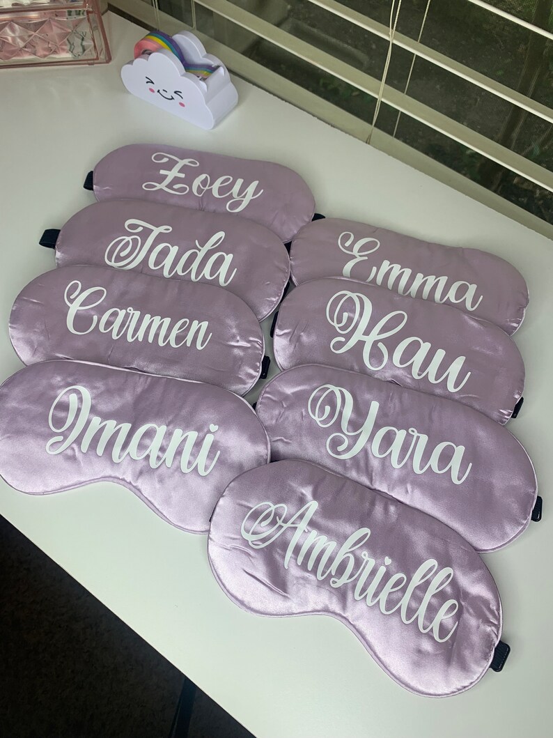 Customizable Kids Sleep Mask: Adjustable Satin Eye Mask, Slumber Party ...