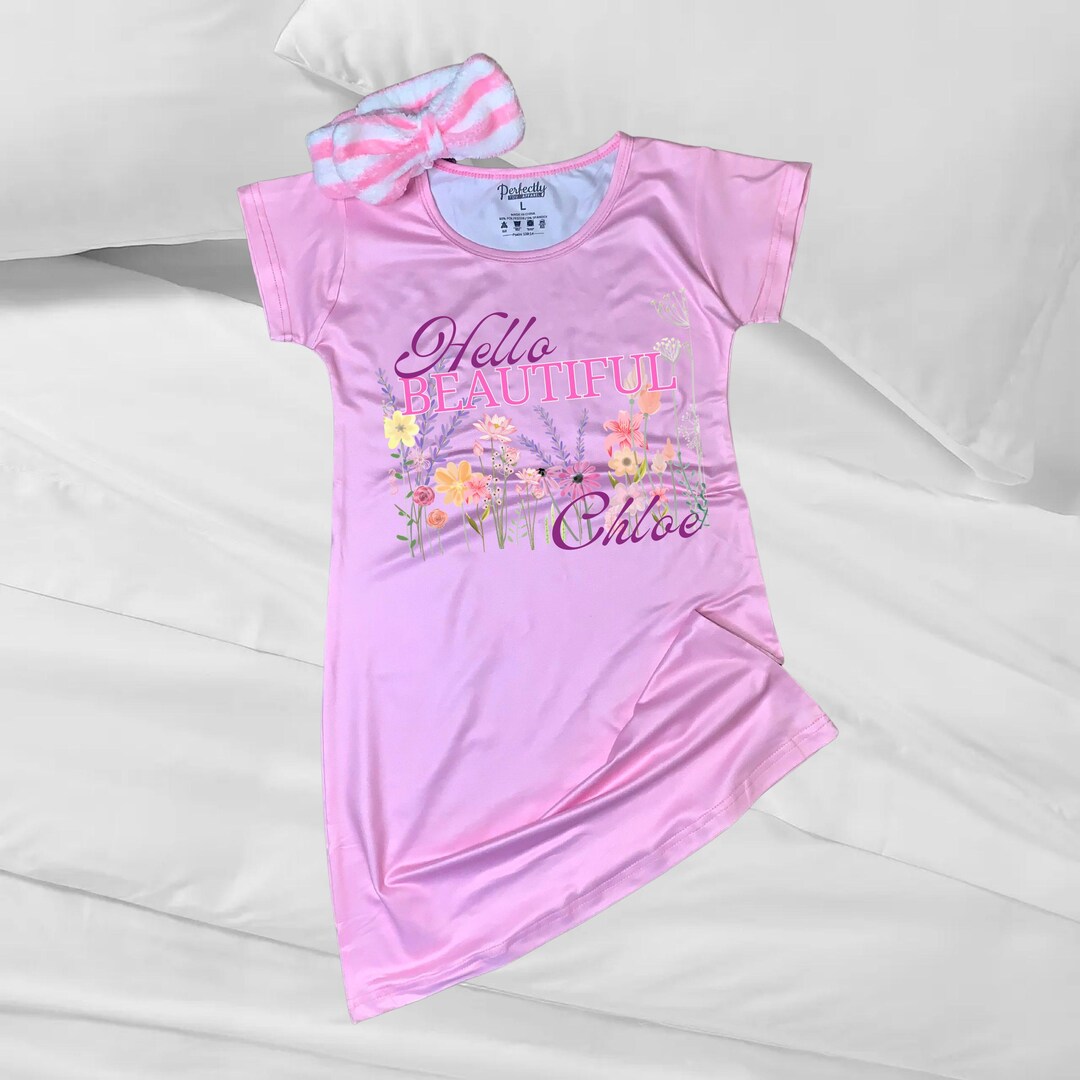 Personalized Girls Nightgown: Custom Sleepover Pajamas, Ages 2-14 - Etsy