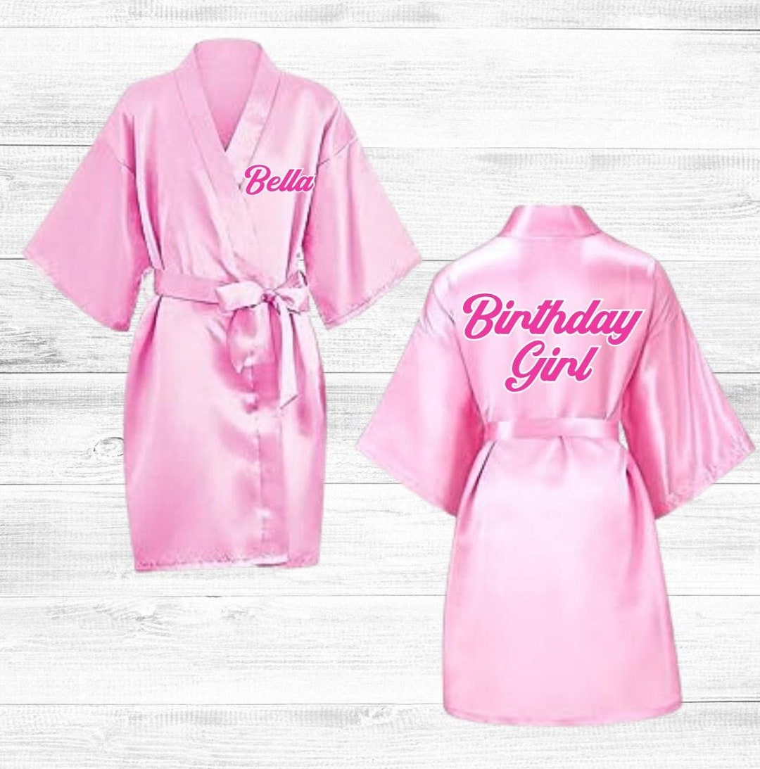 Little Girls Slumber Party and Sleepover Spa Robe - Personalized Pink ...