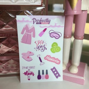 Spa Day Pamper Party Themed Sticker Sheet, Spa Party Gift Idea, Slumber ...