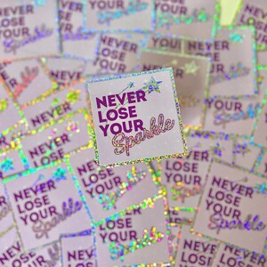 Never Lose Your Sparkle Girly Glitter Sticker, Cute Aesthetic ...
