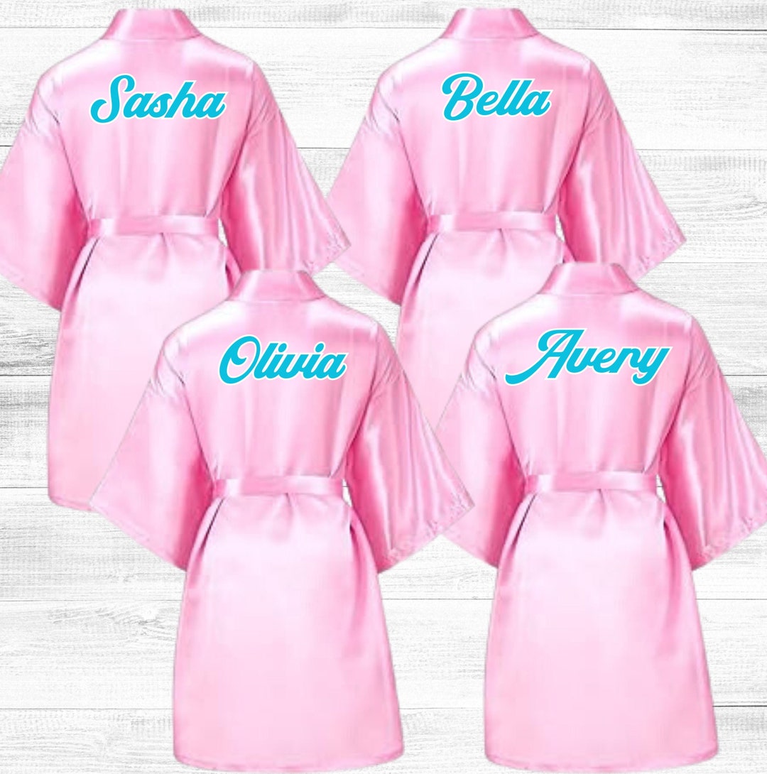 Personalized Satin Robe: Spa Party, Slumber Party, Birthday Gift, Youth ...