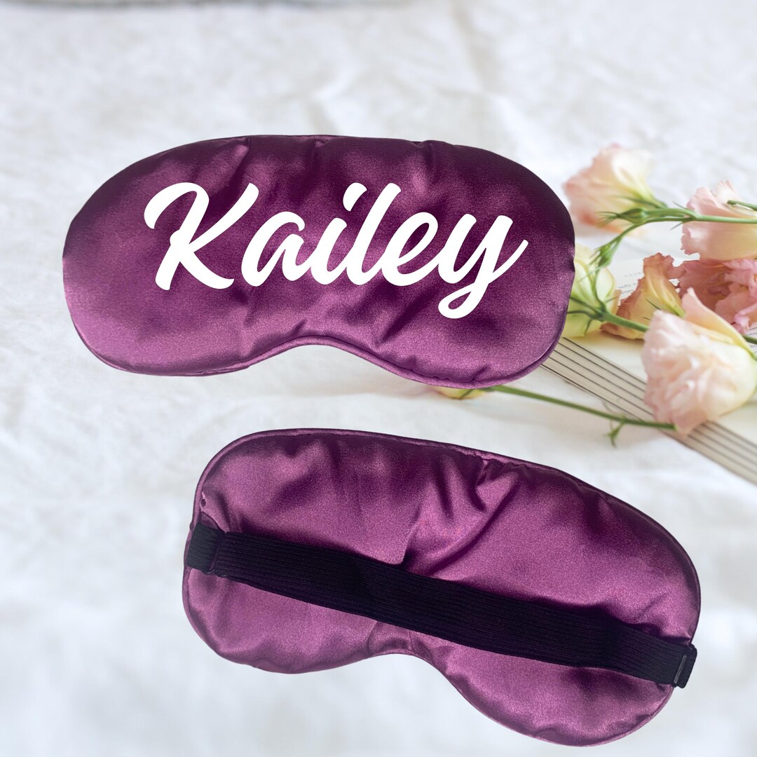 Customized Satin Eye Mask for Spa Days and Pamper Parties, Personalized ...