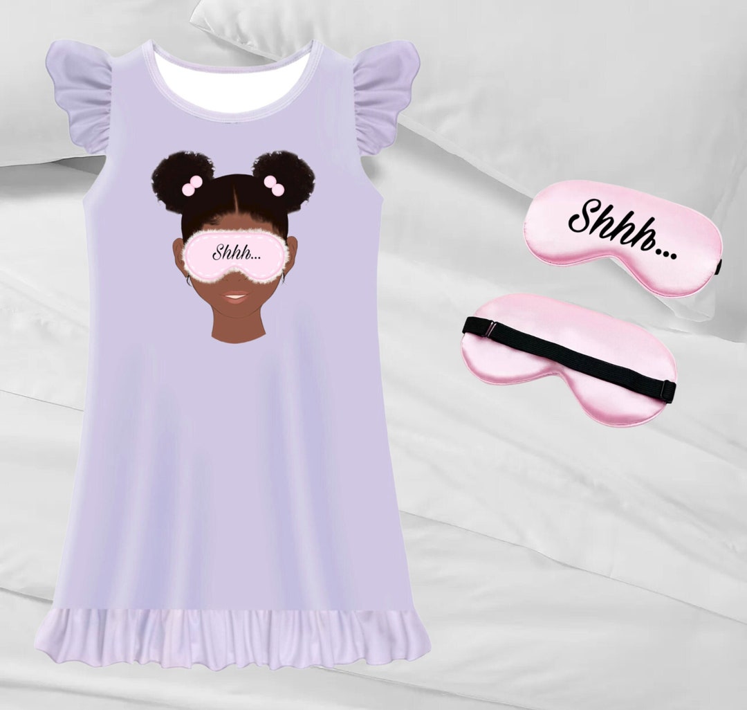 Girls Pjs for Slumber Party With Kids Custom Sleep Mask Pajamas for ...