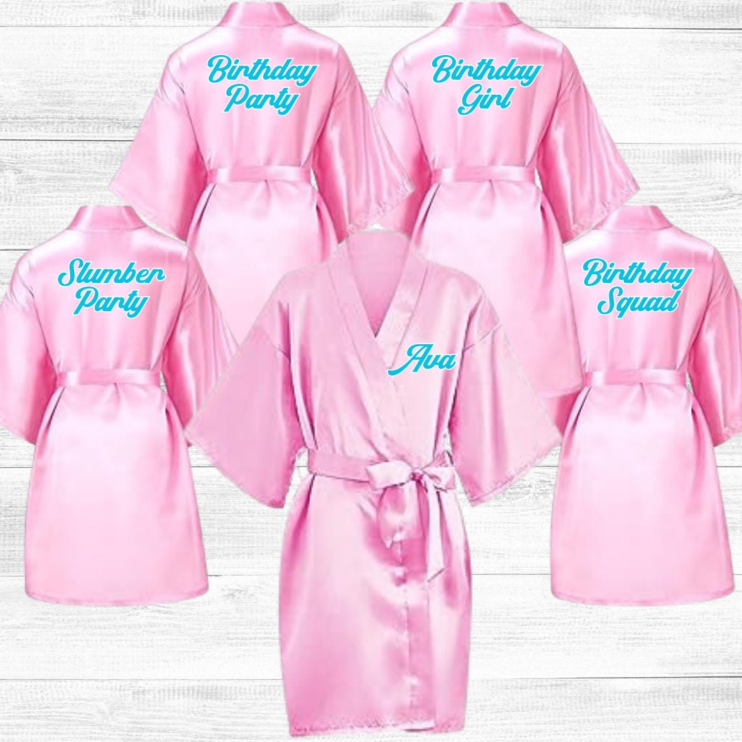 Birthday Squad Custom Robe for Kids Little Girls Slumber - Etsy
