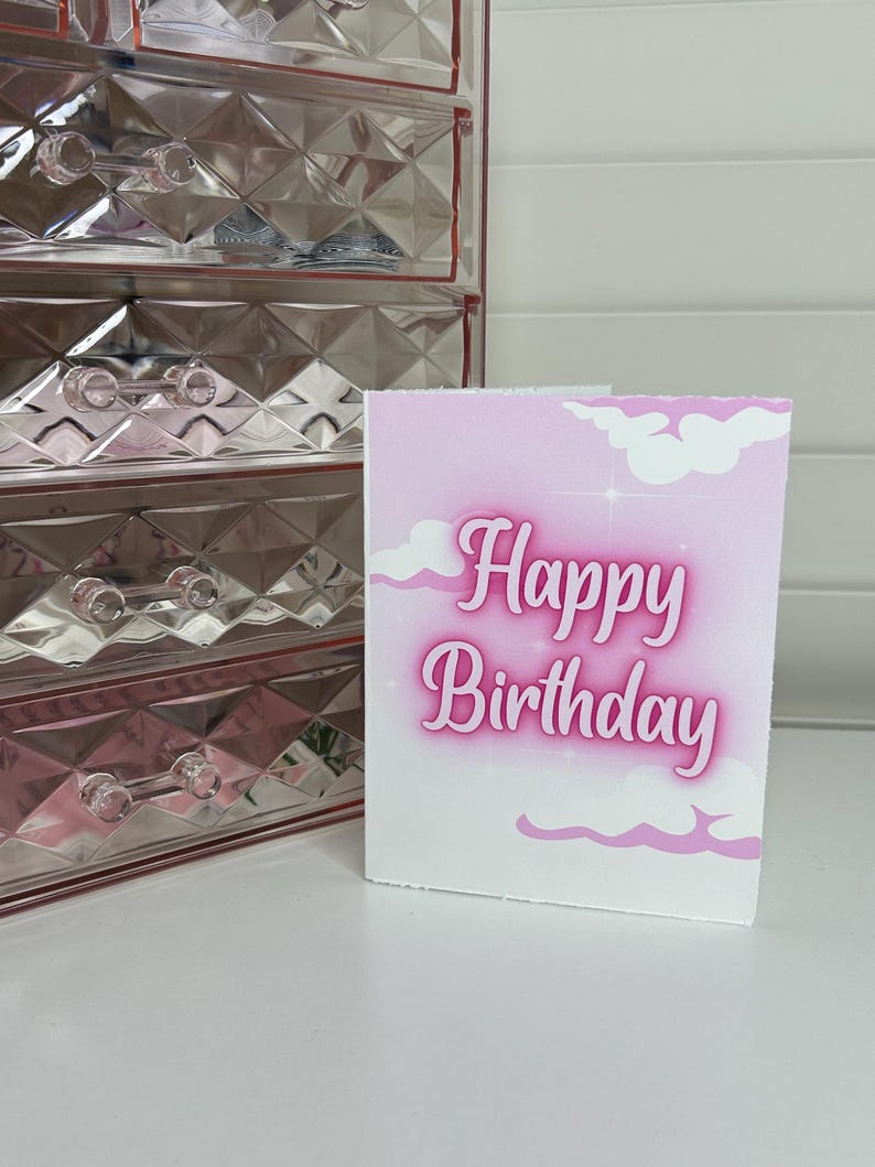 Personalized Birthday Card for Girls, Custom Note Birthday Card for Her ...