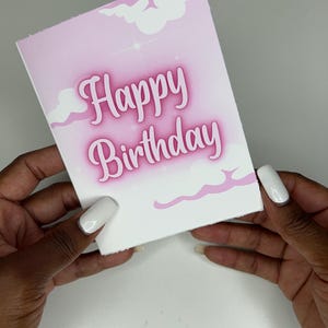 Personalized Birthday Card for Girls, Custom Note Birthday Card for Her ...