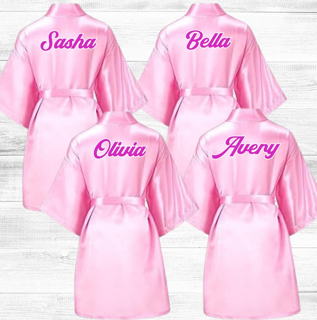 Personalized Satin Robe: Spa Party, Slumber Party, Birthday Gift, Youth ...