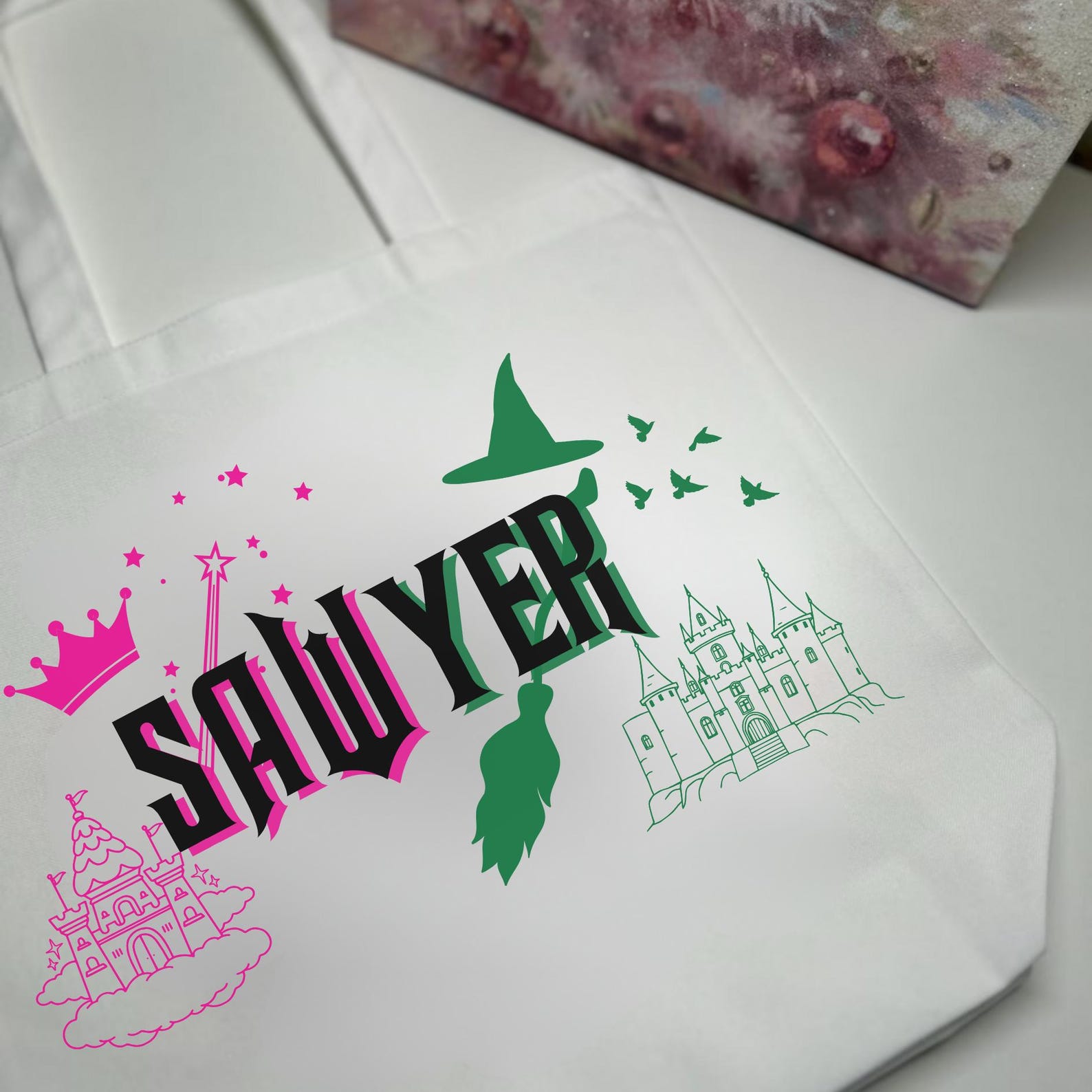 Personalized Wicked-themed Sleepover Tote Bag, Custom Holiday Birthday ...