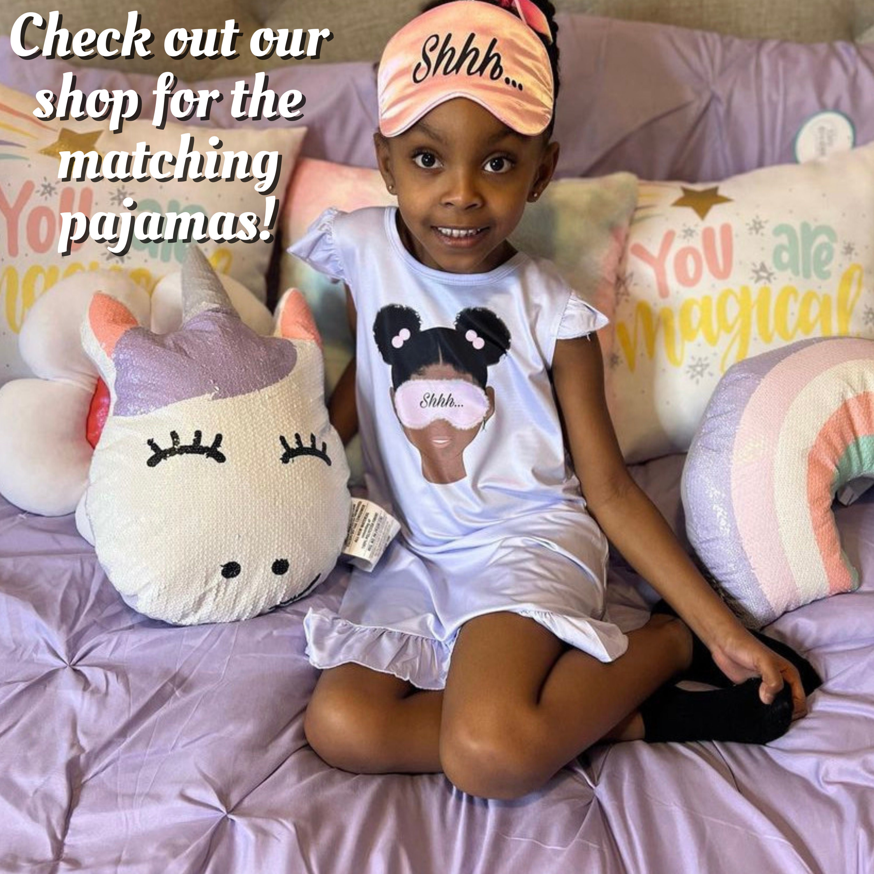 Lavender Sleepover and Slumber Party Personalized Sleep Mask for Girls ...