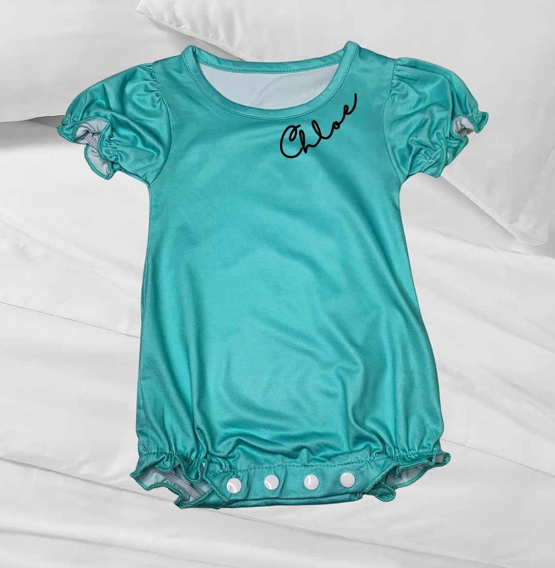 Newborn Girl Custom Name One-piece Sleeper Outfit, Personalized Toddler ...