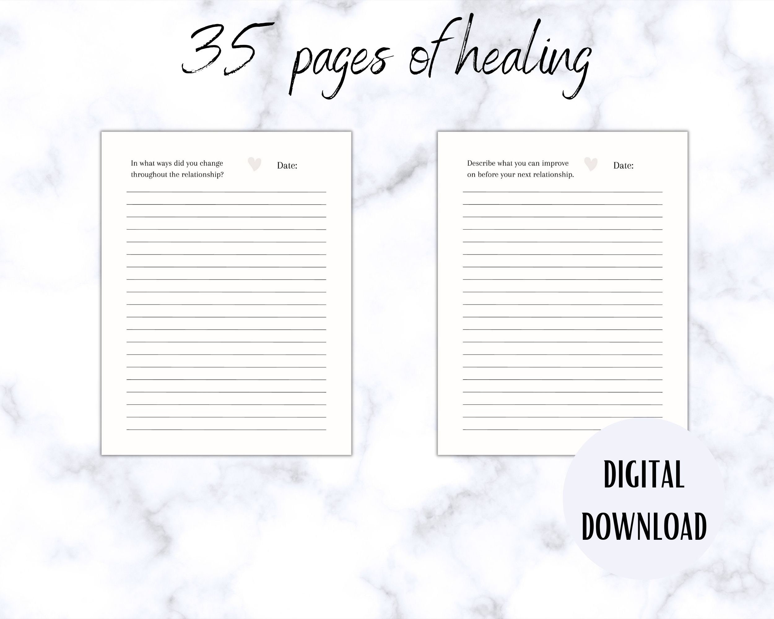 Break-up Journal Prompts - for Healing, Journaling, Processing Emotions ...