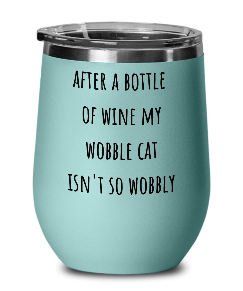 Wobble Cat Gifts, Cerebellar Hypoplasia, Drunk Cat, Wobble Cat Stemless ...