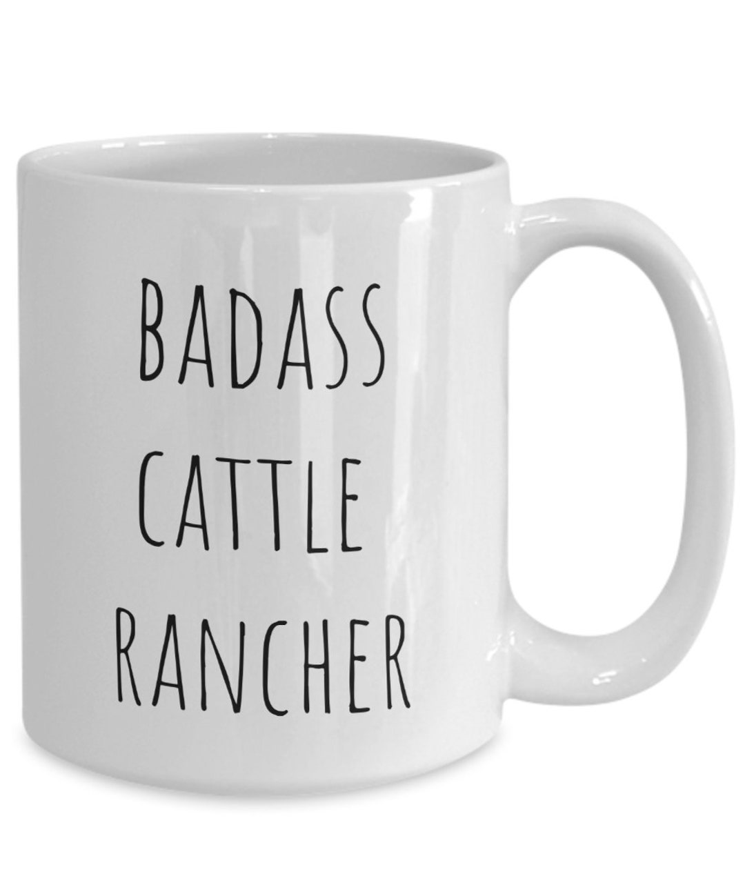 Gift for Cattle Rancher, Badass Cattle Rancher, Cattle Rancher Mug ...