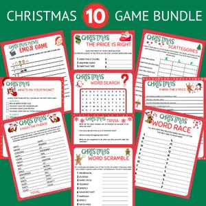 Printable Christmas Game Bundle | Christmas Party Games | Christmas ...