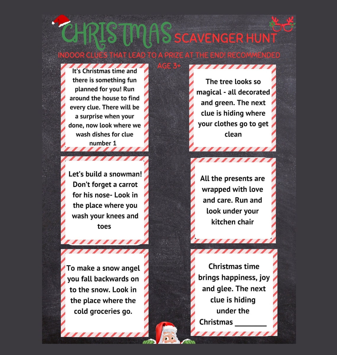 Christmas Scavenger Hunt for Kids | Christmas Printable Games for Kids ...