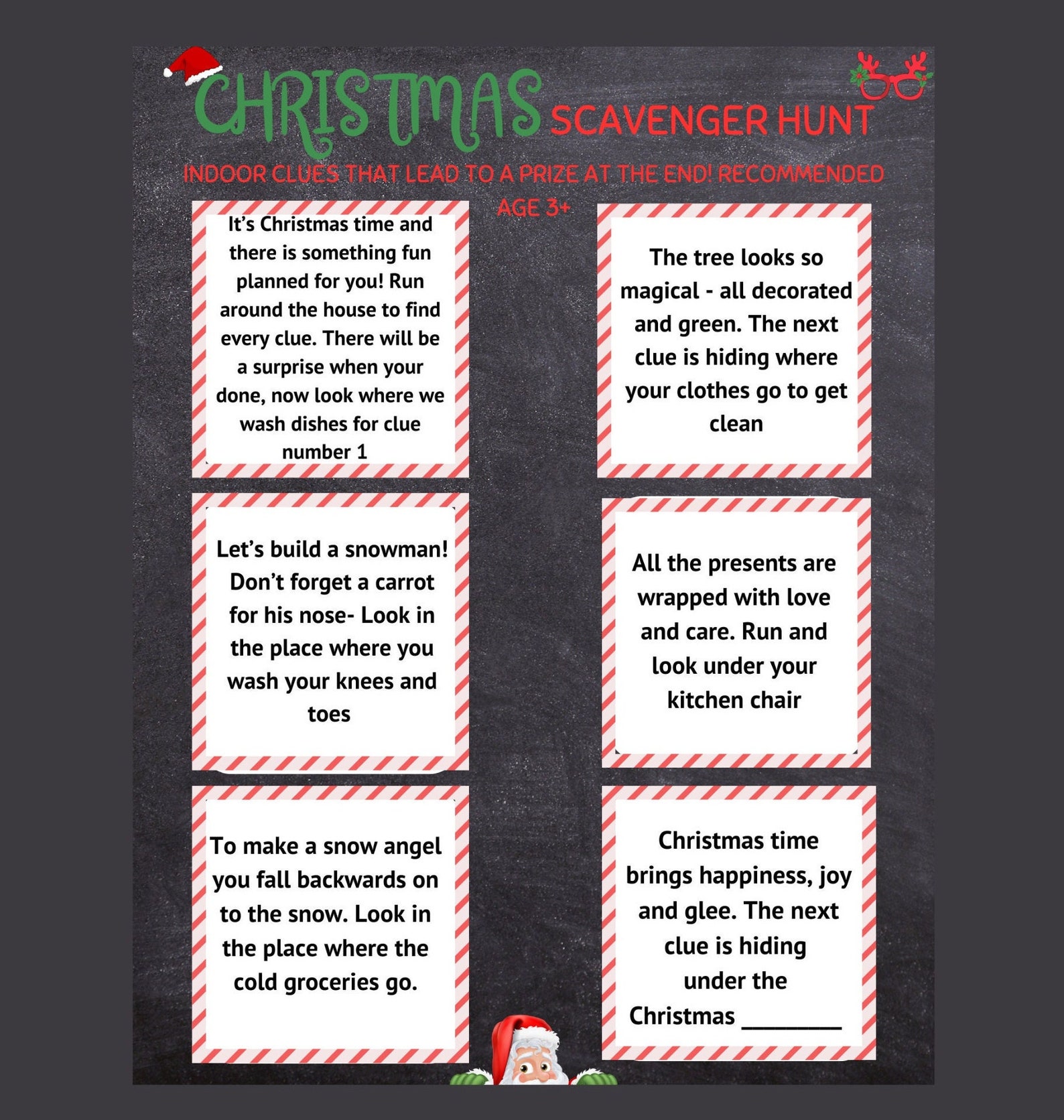 Christmas Scavenger Hunt for Kids | Christmas Printable Games for Kids ...