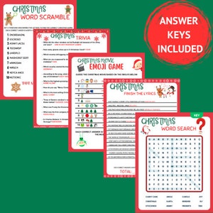 Printable Christmas Game Bundle | Christmas Party Games | Christmas ...