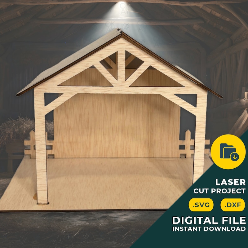 Nativity Stable Backdrop - Etsy UK