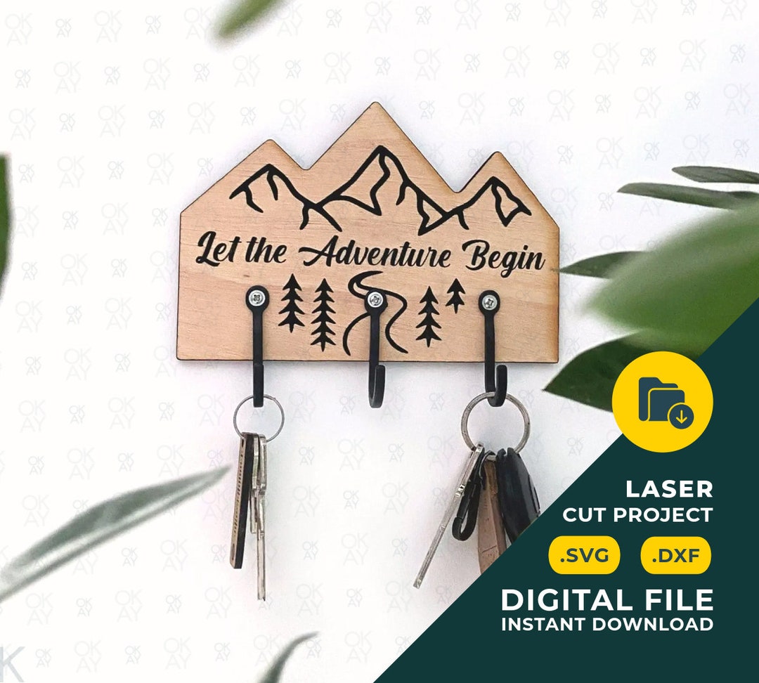 Mountain Key Holder Keyholder Support - Laser Cut -digital File ...