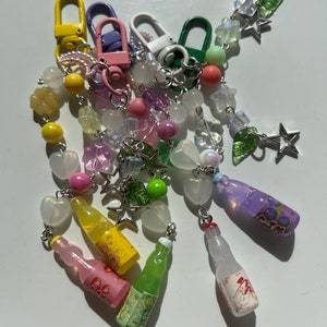 HANDMADE Kawaii Cute V2 Ramune Drink Bottle Keychains, Beaded ...