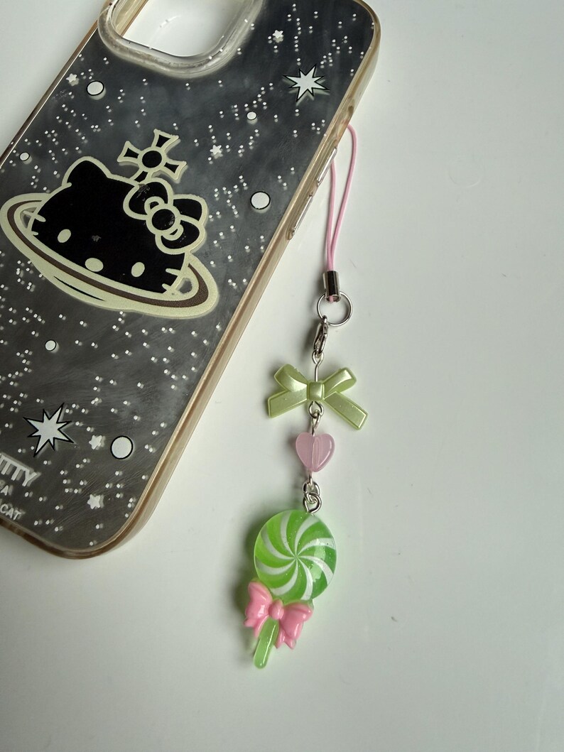 Handmade Kawaii Lollipop Phone Charm, Pastel Fairy Kei Accessory - Etsy UK