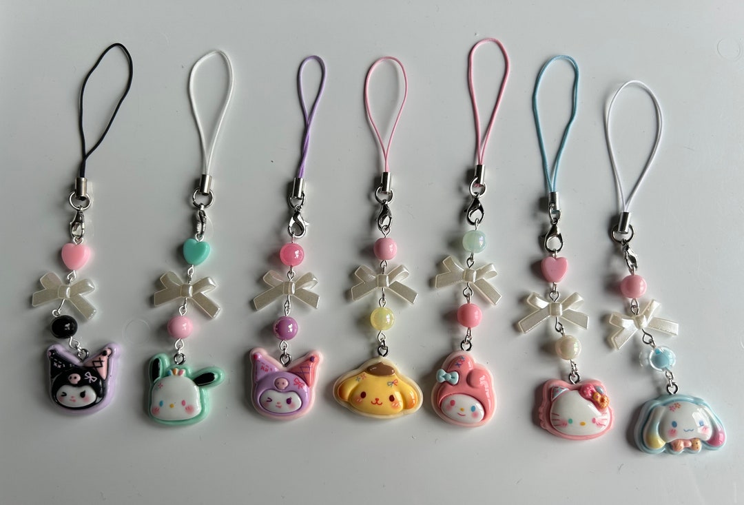 HANDMADE Cute Sanrio Inspired Patchwork Cuties Phone Charms,pastel ...