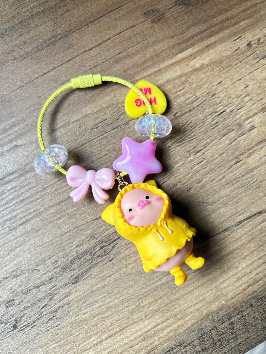HANDMADE Cute Kawaii Piggy in Welly Boots Keychain Keyring - Etsy