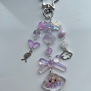 HANDMADE Cute Kawaii Stingray Keychain, Beaded Accessories, Aesthetic ...