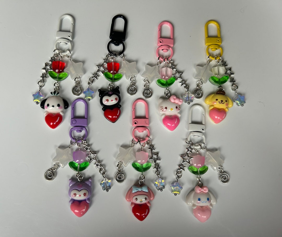 Super Cute Handmade Kawaii Sanrio Inspired Tulip Keychains, Pompompurin ...