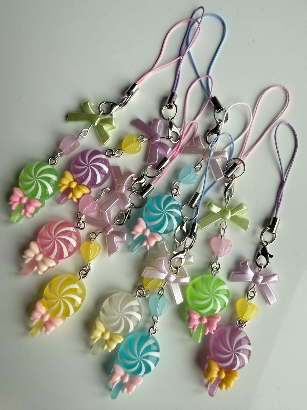 Handmade Kawaii Lollipop Phone Charm, Pastel Fairy Kei Accessory - Etsy UK