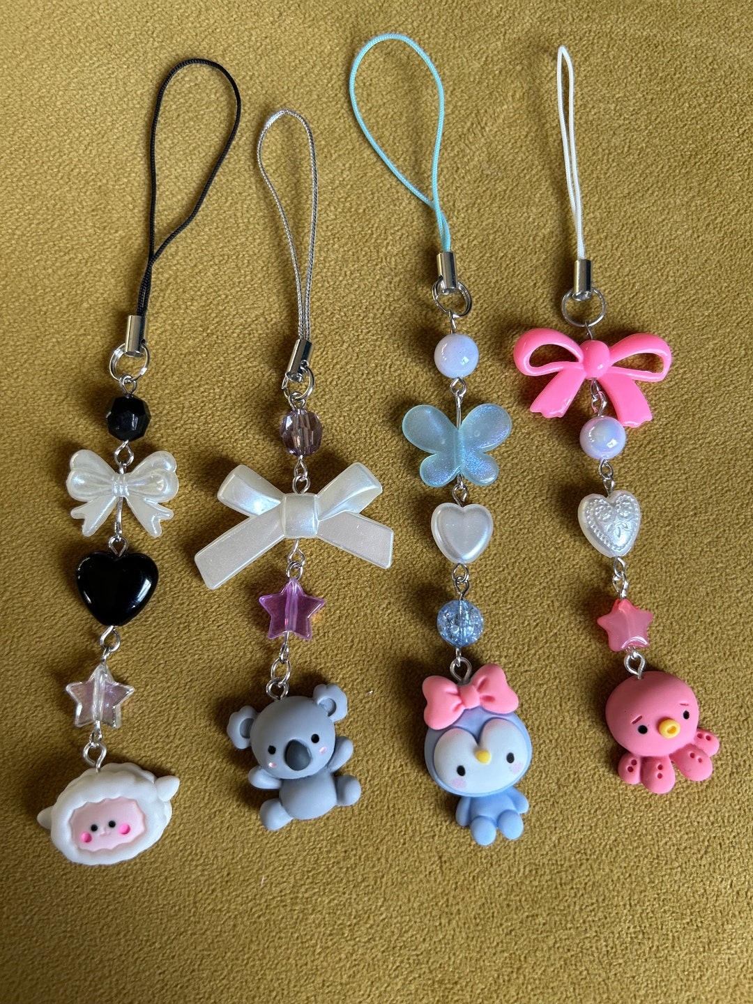 HANDMADE Cute Kawaii Phone Charms Phone Strap Beaded - Etsy