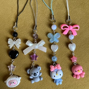 HANDMADE Cute Kawaii Phone Charms Phone Strap Beaded - Etsy