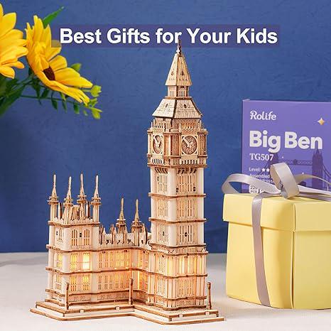 3D Wooden Puzzles: Big Ben Craft Model Kit - Etsy