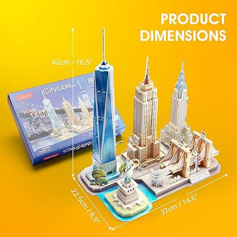 NYC 3D Puzzle: New York City Skyline STEM Project - Etsy