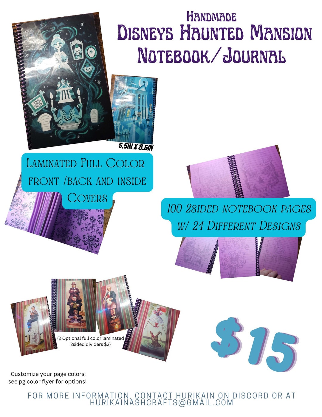 Haunted Mansion Themed Notebook - Etsy