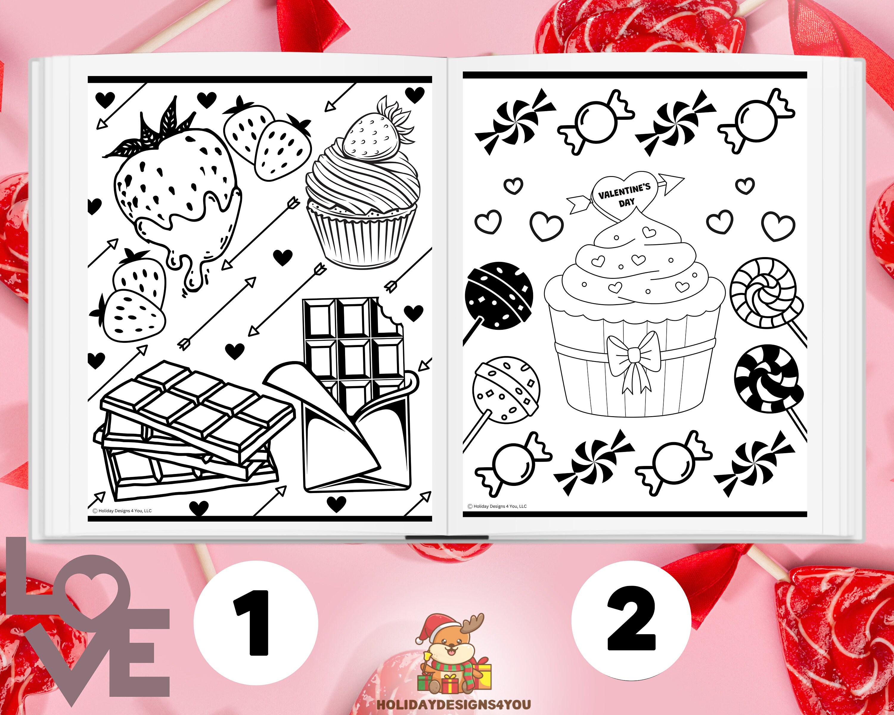 Sweet as Candy - Valentine's Day Coloring Pages, Valentines Coloring ...