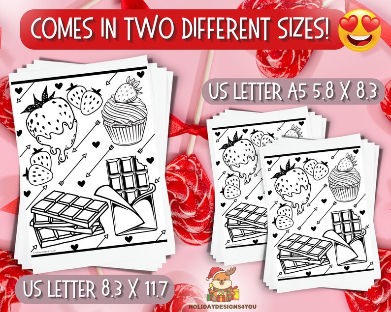 Sweet as Candy - Valentine's Day Coloring Pages, Valentines Coloring ...
