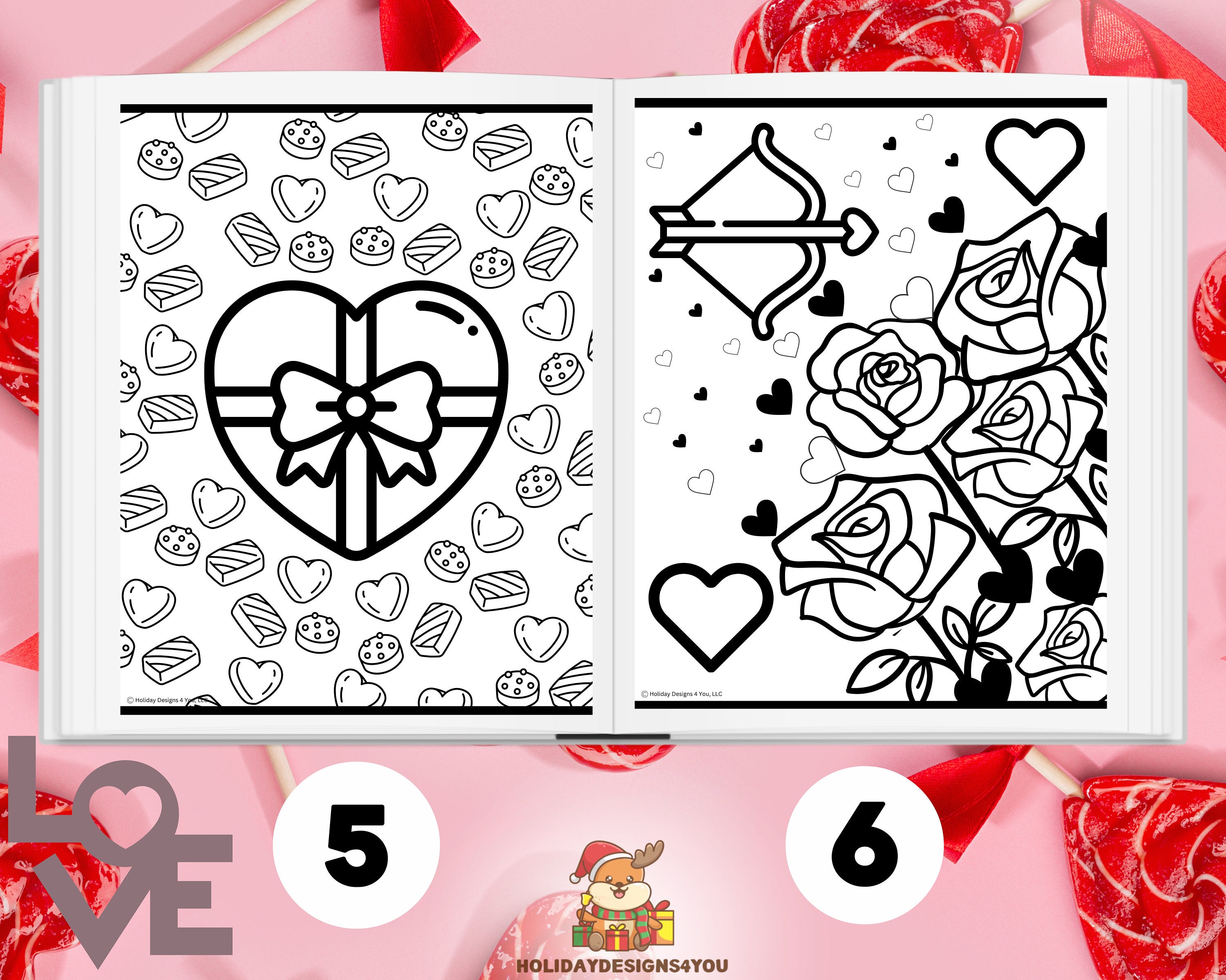 Sweet as Candy - Valentine's Day Coloring Pages, Valentines Coloring ...