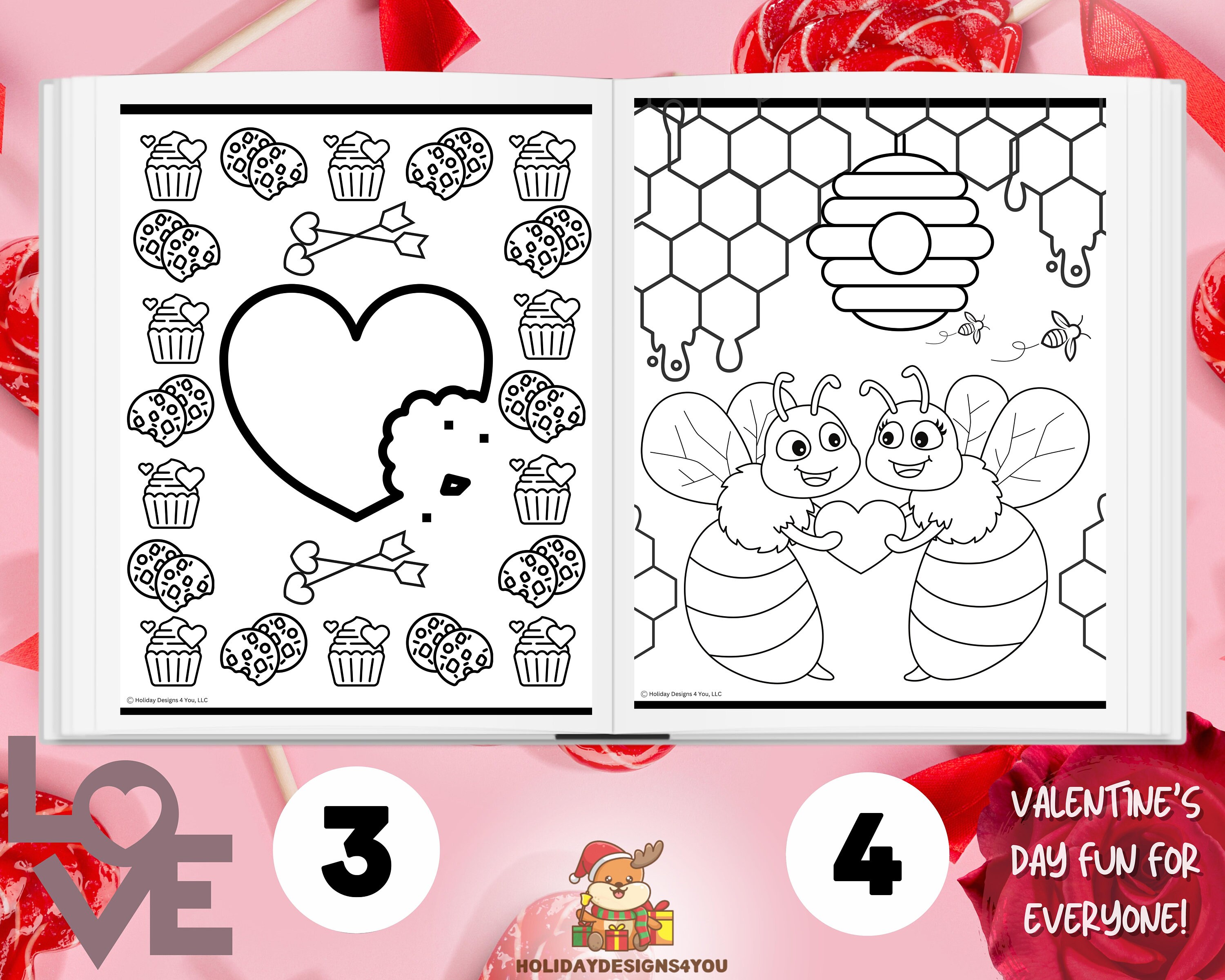 Sweet as Candy - Valentine's Day Coloring Pages, Valentines Coloring ...