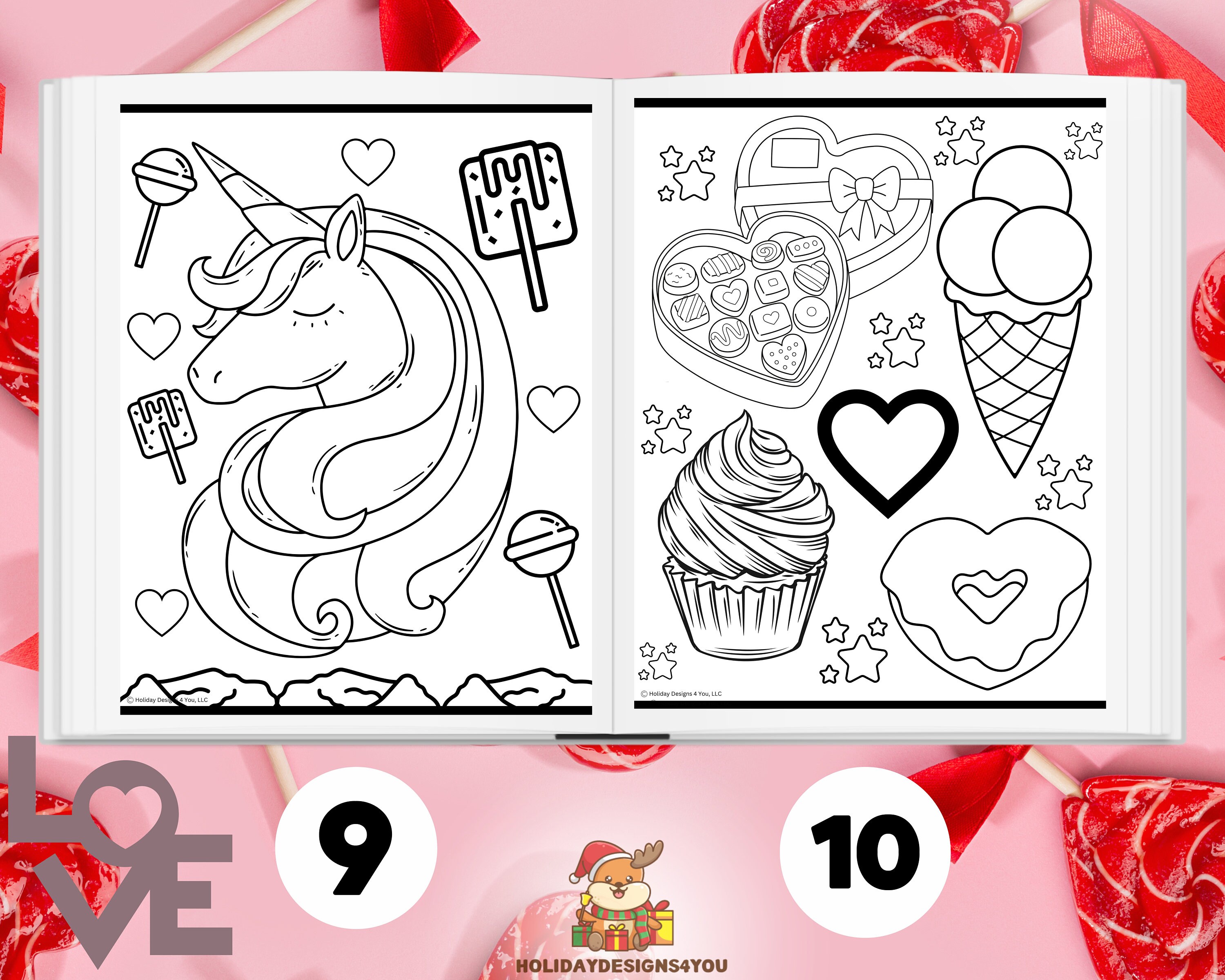 Sweet as Candy - Valentine's Day Coloring Pages, Valentines Coloring ...