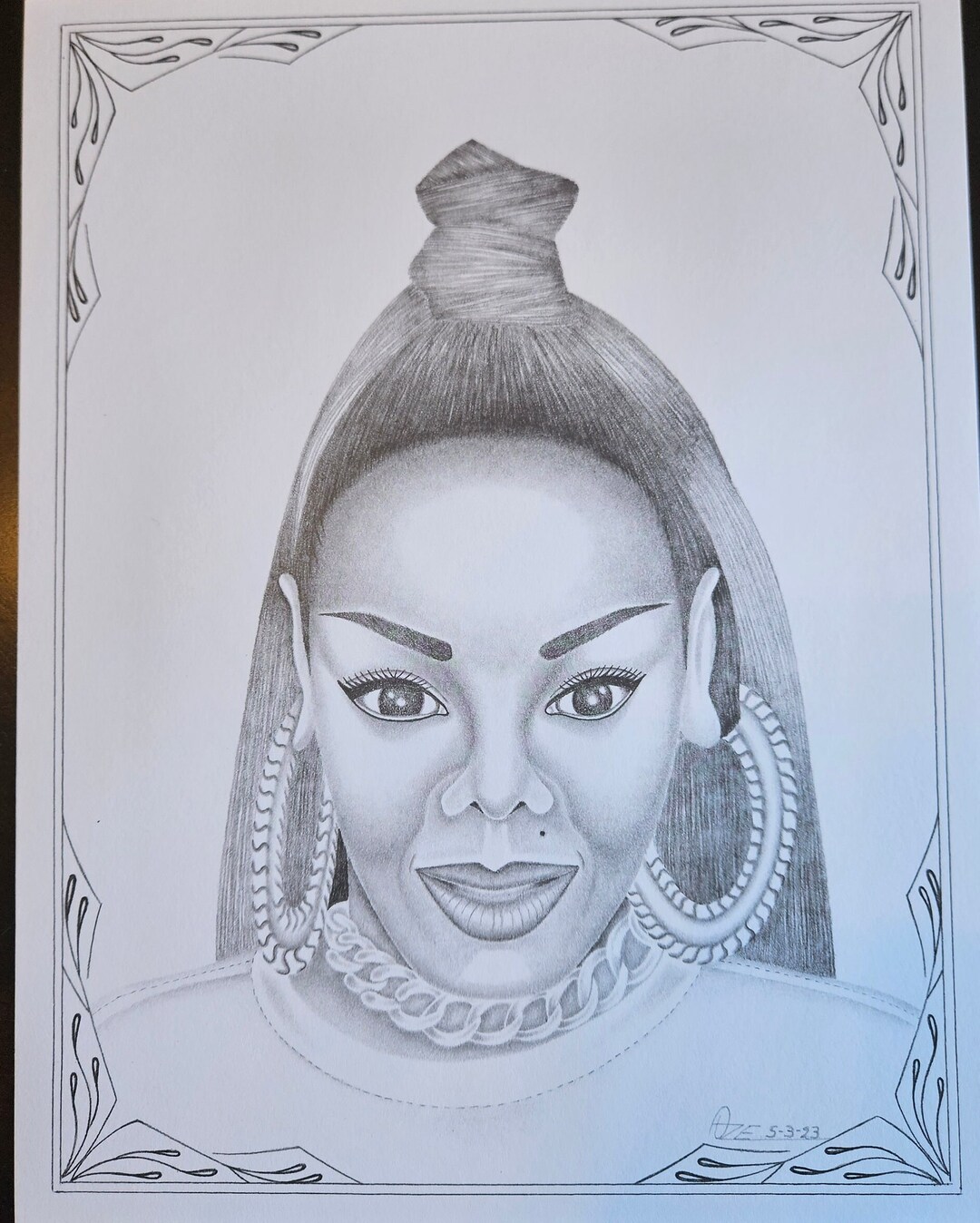 Janet Jackson Portrait Etsy