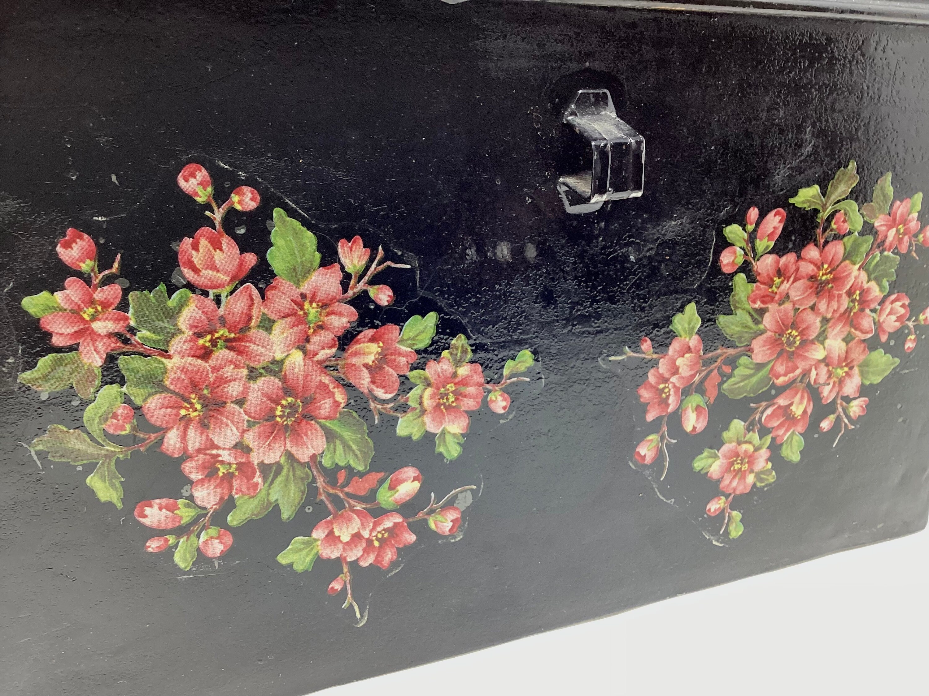 Victorian Tin Box Hinged Lid Brass Handle 19th Century - Etsy