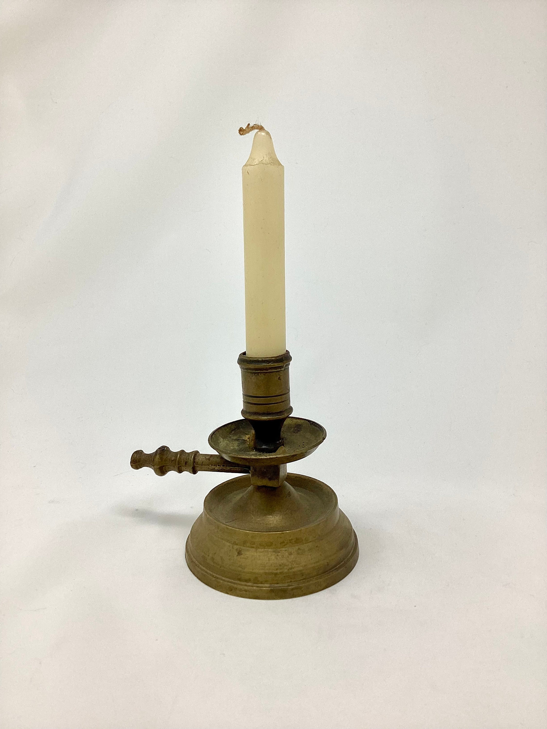 Early Brass Candlestick Georgian Chamberstick 18th Century - Etsy